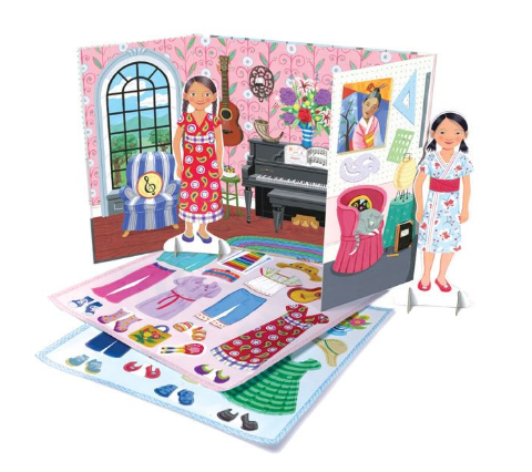 eeBoo Thoughtful Girl Paper Dolls Artist & Musician – Clayton's Toys